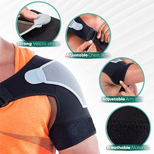 Shoulder Brace for Rotator Cuff Pain Support Compression Sleeve Sling ...