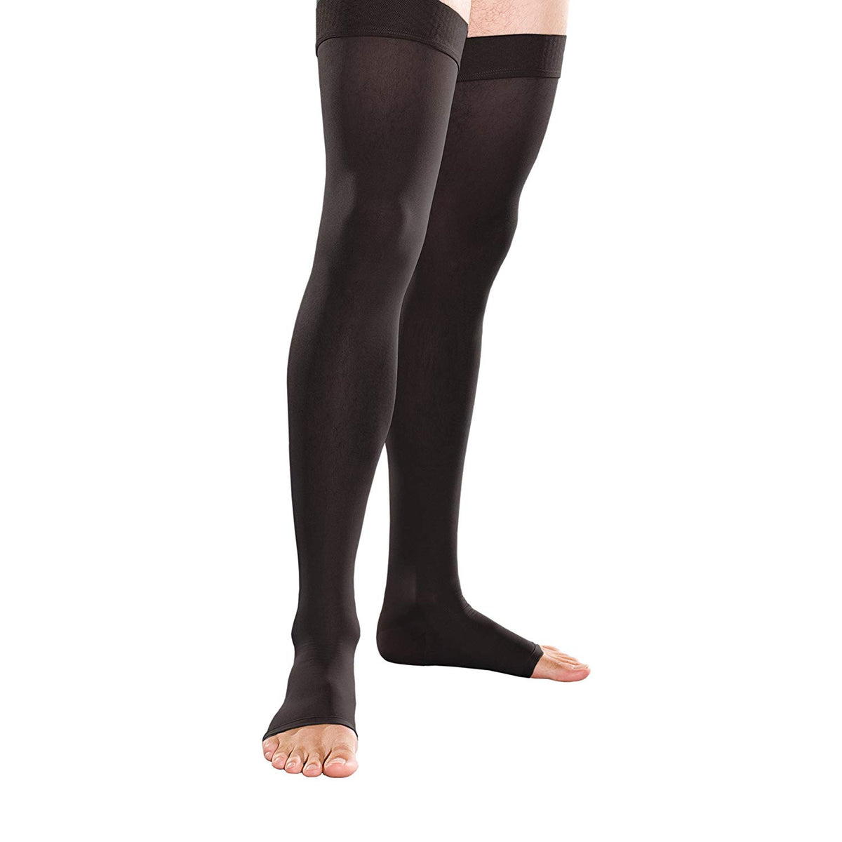 Open Toe Thigh High Compression Stockings 30-40 mmHg Toeless Support ...