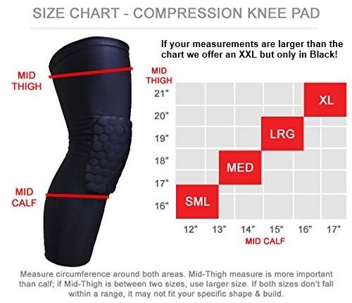 Knee Sleeve Compression Pads Basketball Wrestling Hex Padded Legs ...
